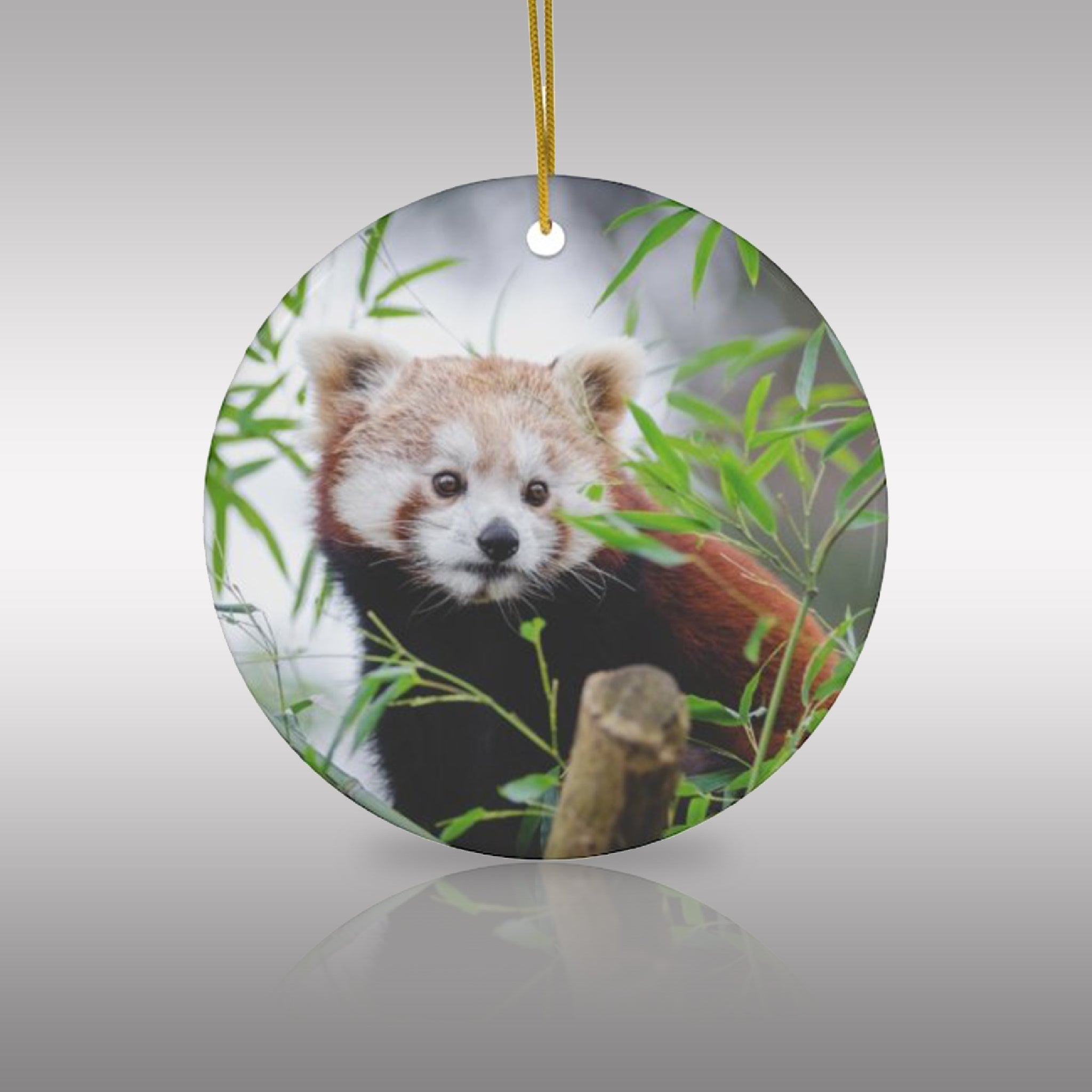 Red Panda Ceramic Ornament, Cute Wildlife Decor | Christmas Market ...